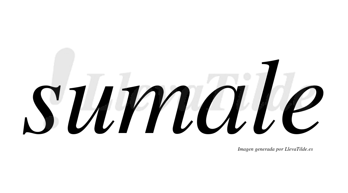 ¿Lleva tilde sumale? | LlevaTilde.es