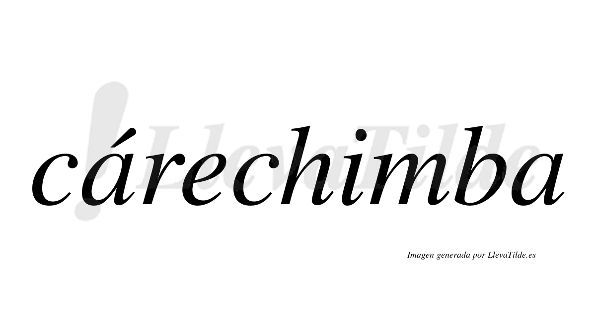 ¿Lleva tilde cárechimba? | LlevaTilde.es