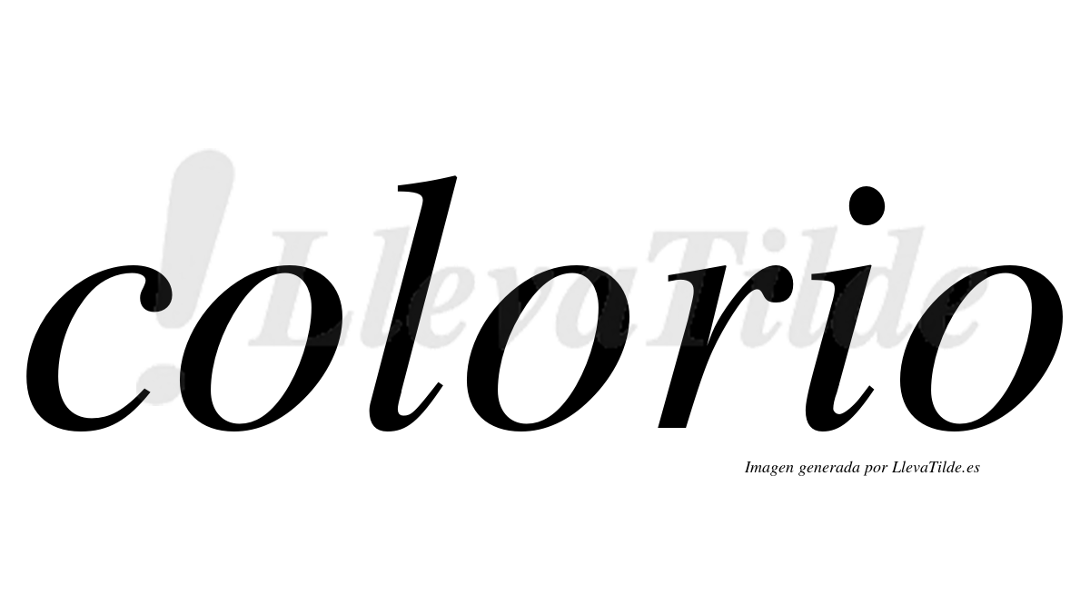 ¿Lleva tilde colorio? | LlevaTilde.es
