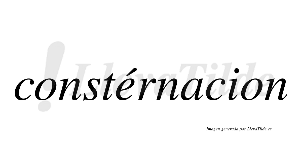 ¿Lleva tilde constérnacion? | LlevaTilde.es