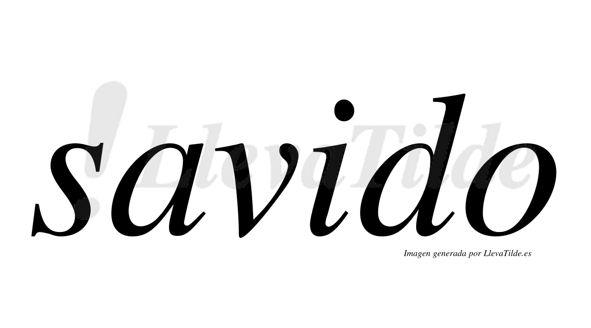 ¿Lleva tilde savido? | LlevaTilde.es