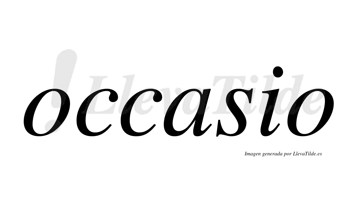 ¿Lleva tilde occasio? | LlevaTilde.es