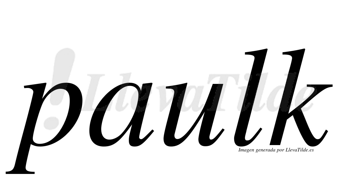 ¿Lleva tilde paulk? | LlevaTilde.es