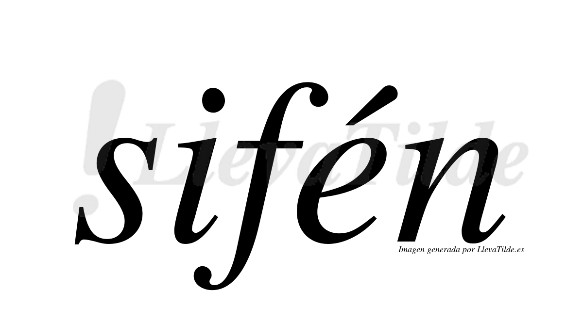 ¿Lleva tilde sifén? | LlevaTilde.es