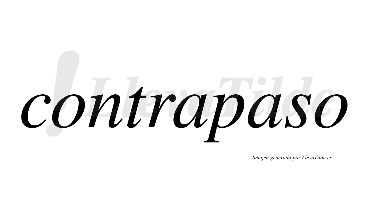 ¿Lleva tilde contrapaso? | LlevaTilde.es