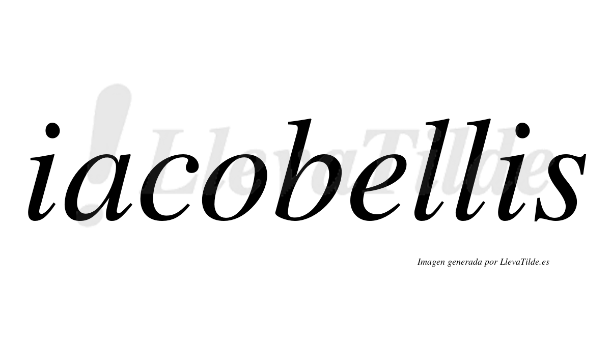 ¿Lleva tilde iacobellis? | LlevaTilde.es