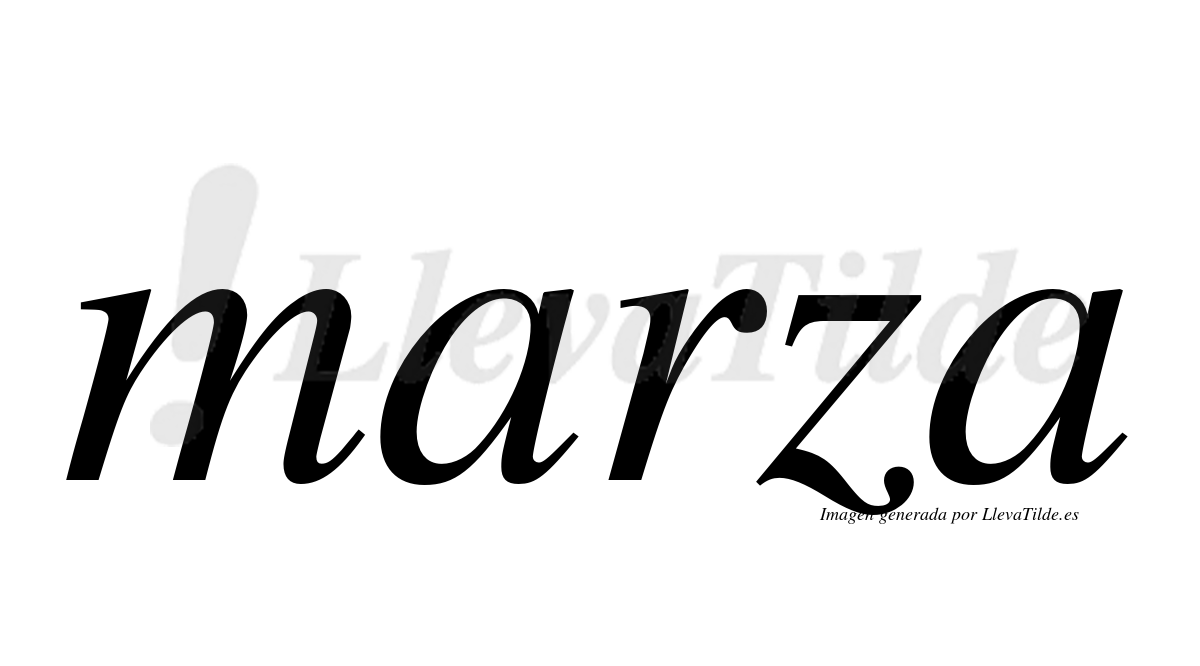 ¿Lleva tilde marza? | LlevaTilde.es