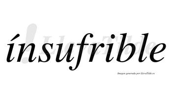 ¿Lleva tilde ínsufrible? | LlevaTilde.es