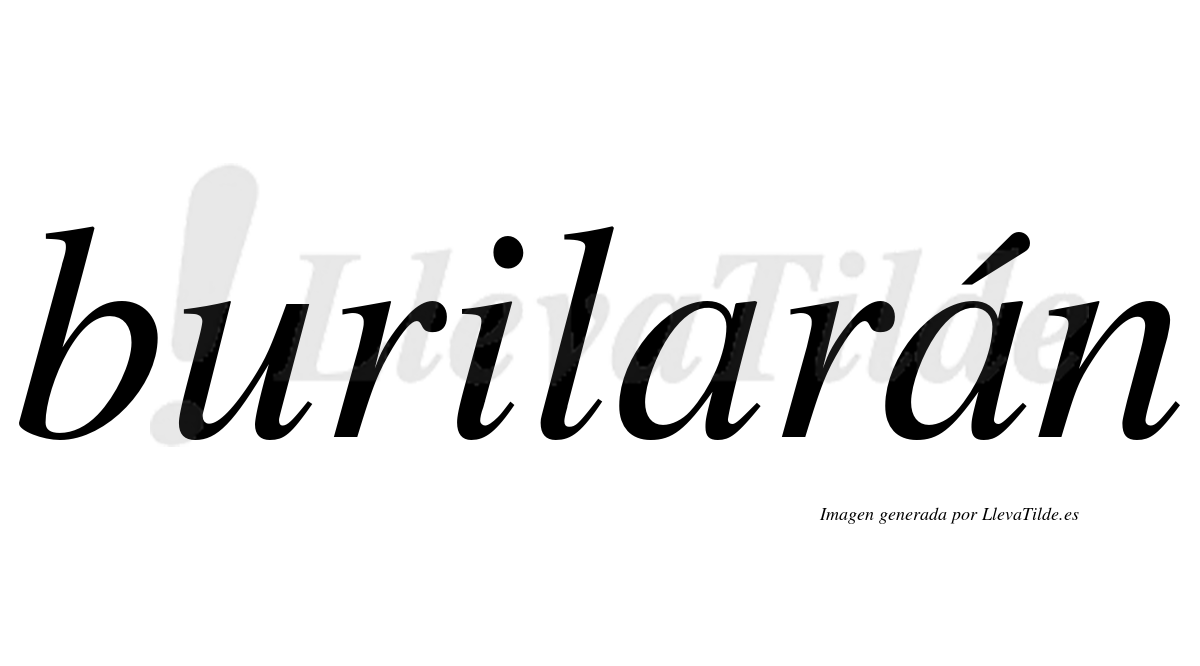 ¿Lleva tilde burilarán? | LlevaTilde.es