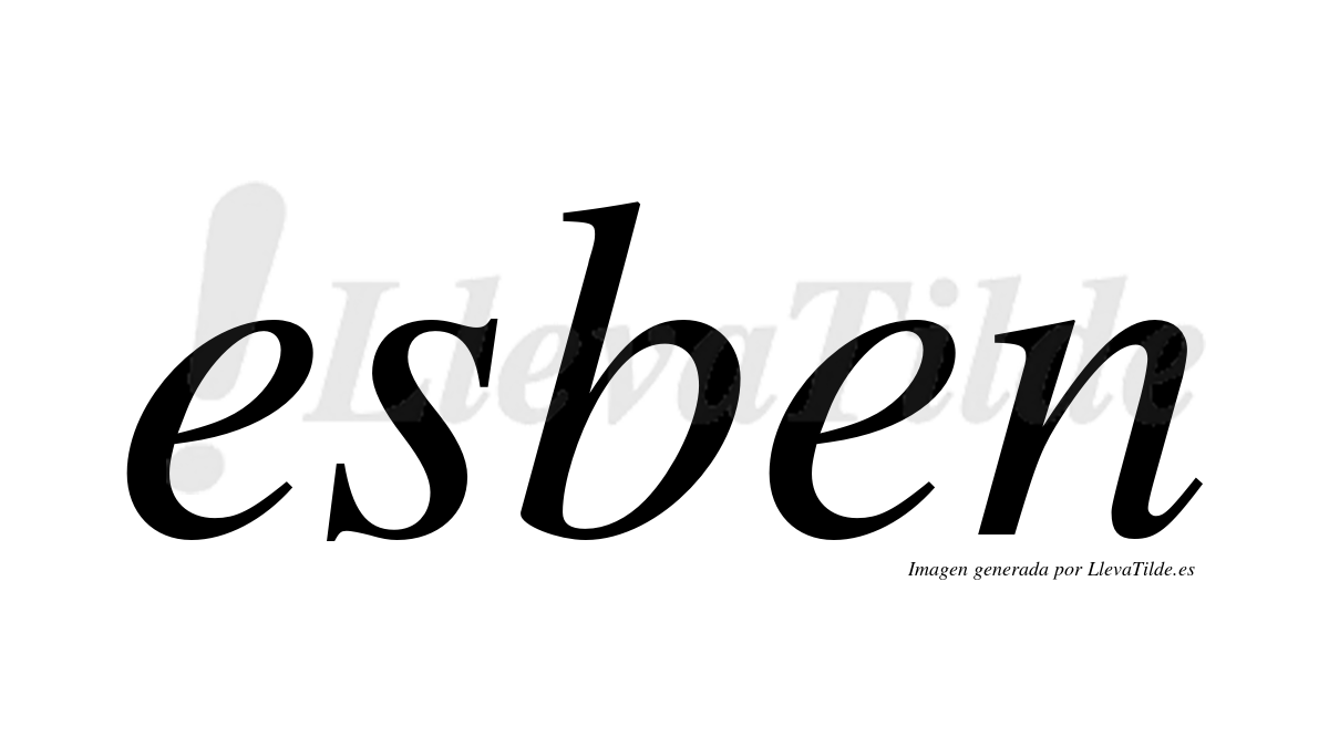 ¿Lleva tilde esben? | LlevaTilde.es