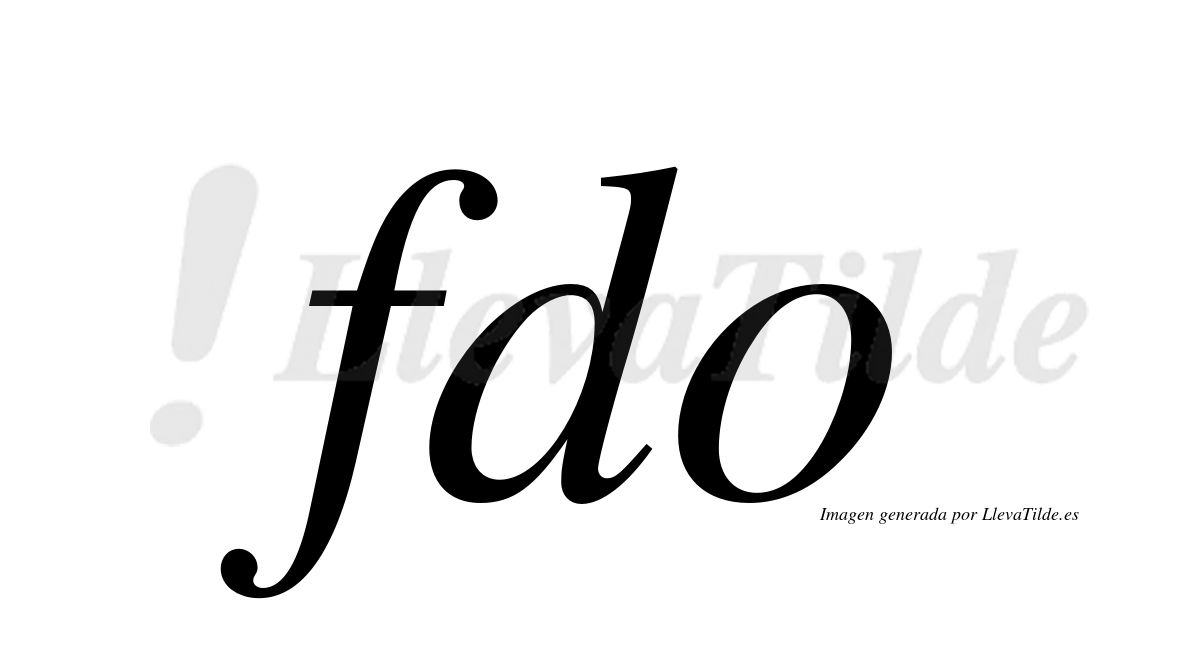 ¿Lleva tilde fdo? | LlevaTilde.es