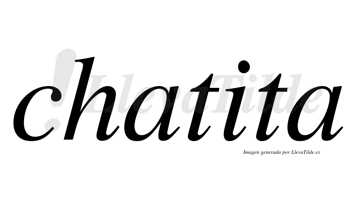 ¿Lleva tilde chatita? | LlevaTilde.es