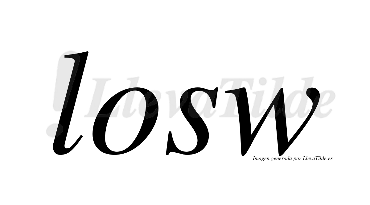 ¿Lleva tilde losw? | LlevaTilde.es