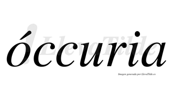 ¿Lleva tilde óccuria? | LlevaTilde.es