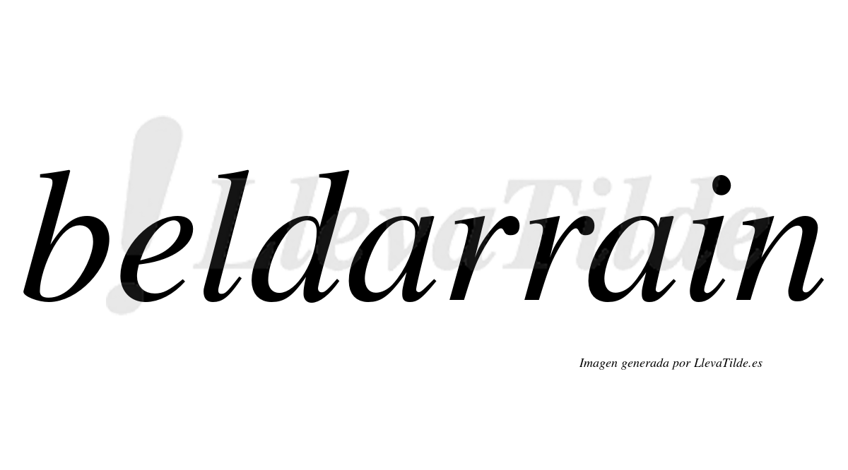 ¿Lleva tilde beldarrain? | LlevaTilde.es