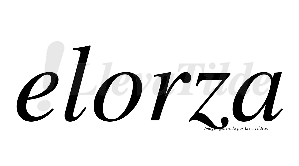 ¿Lleva tilde elorza? | LlevaTilde.es