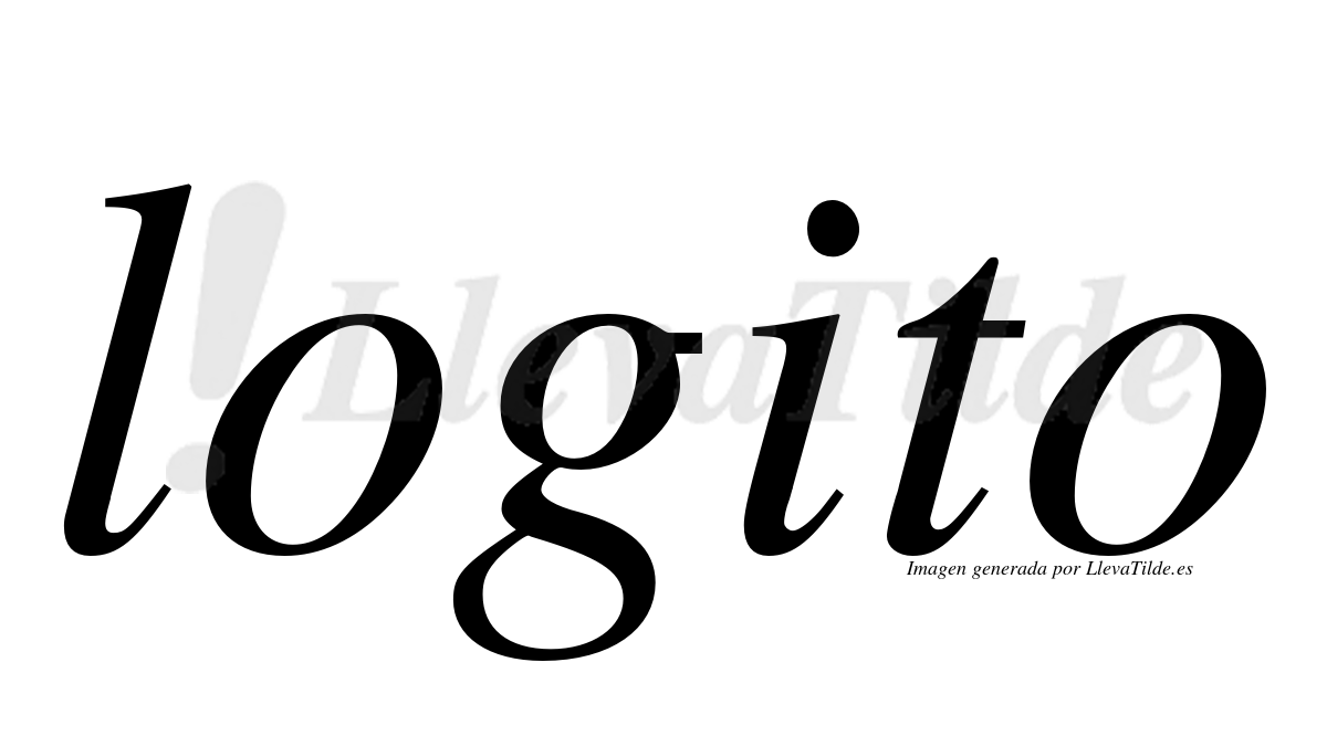 ¿Lleva tilde logito? | LlevaTilde.es