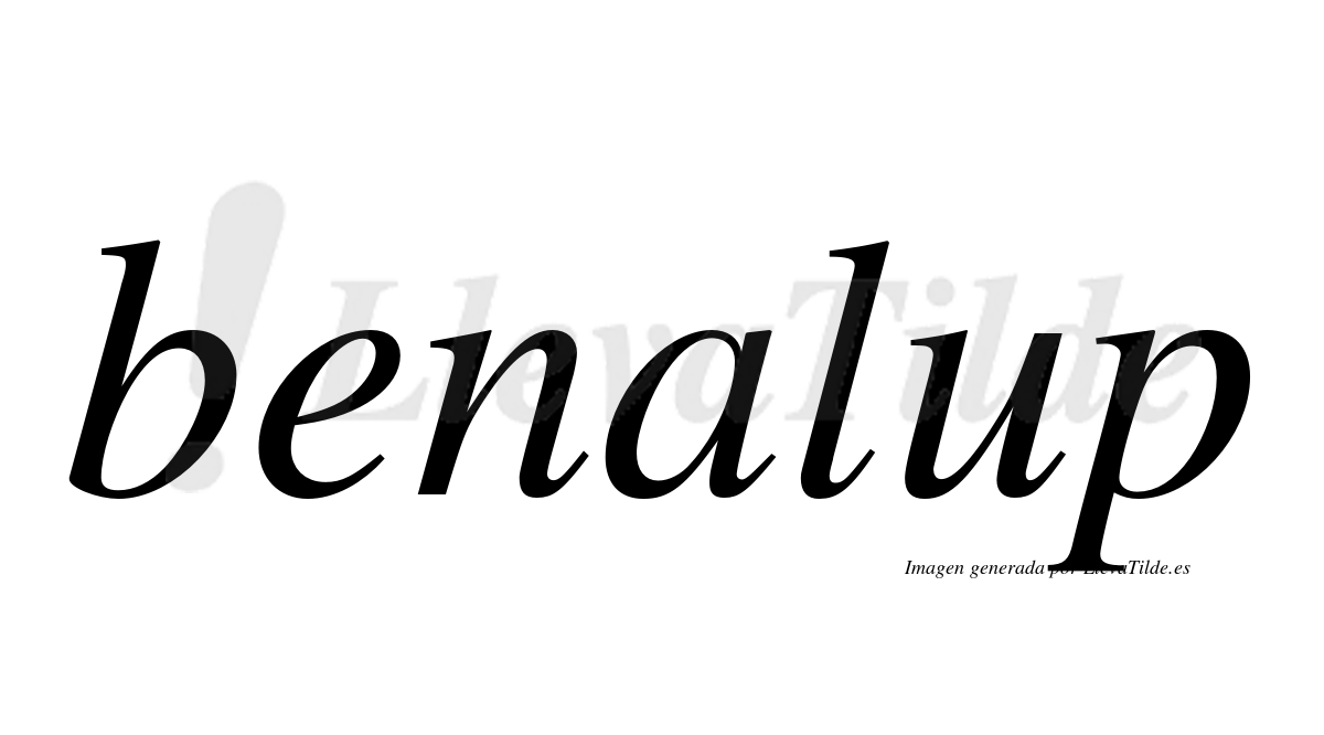 ¿Lleva tilde benalup? | LlevaTilde.es