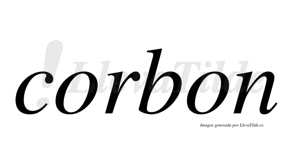 ¿Lleva tilde corbon? | LlevaTilde.es