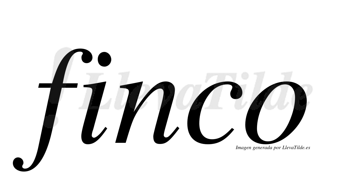 ¿Lleva tilde finco? | LlevaTilde.es