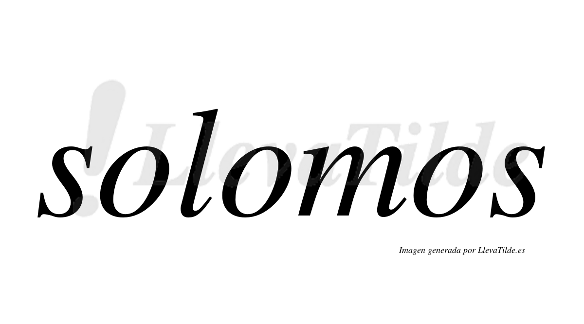 ¿Lleva tilde solomos? | LlevaTilde.es