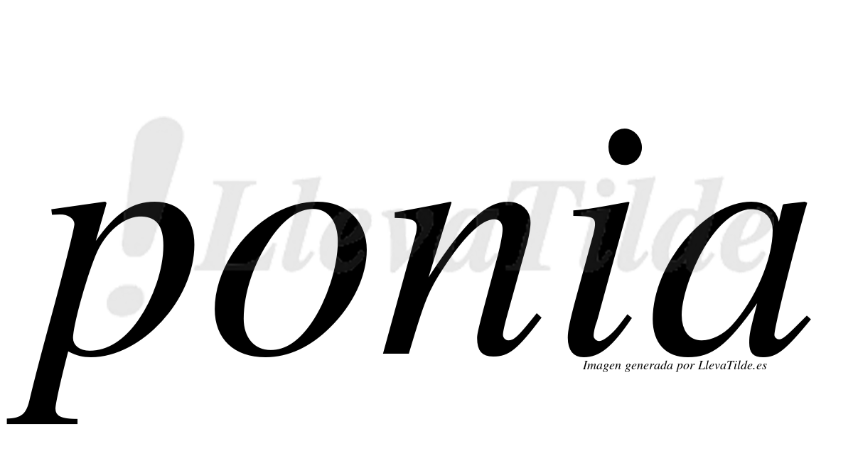 ¿Lleva tilde ponia? | LlevaTilde.es