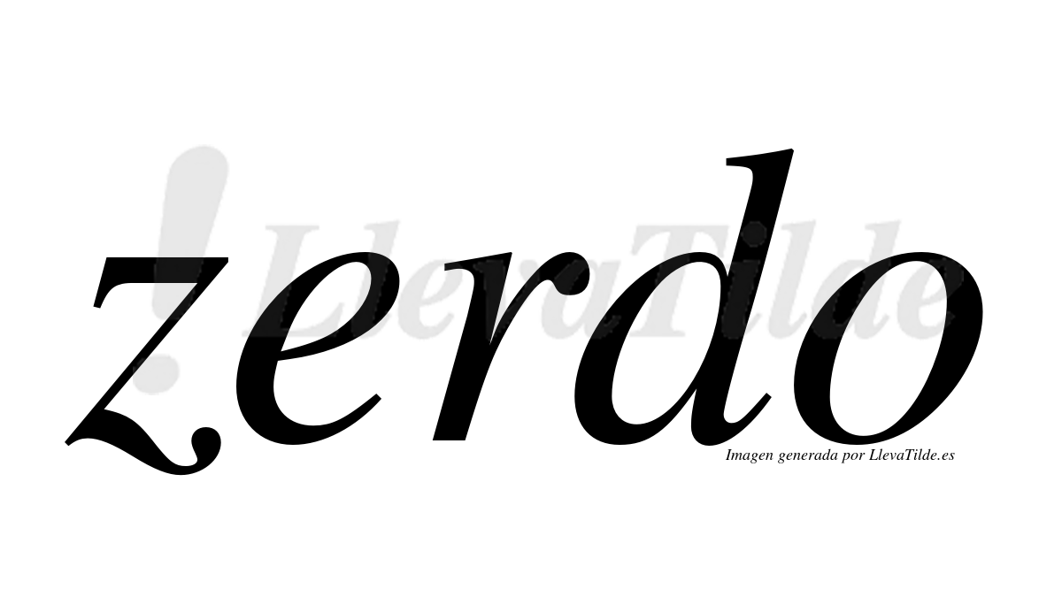 ¿Lleva tilde zerdo? | LlevaTilde.es