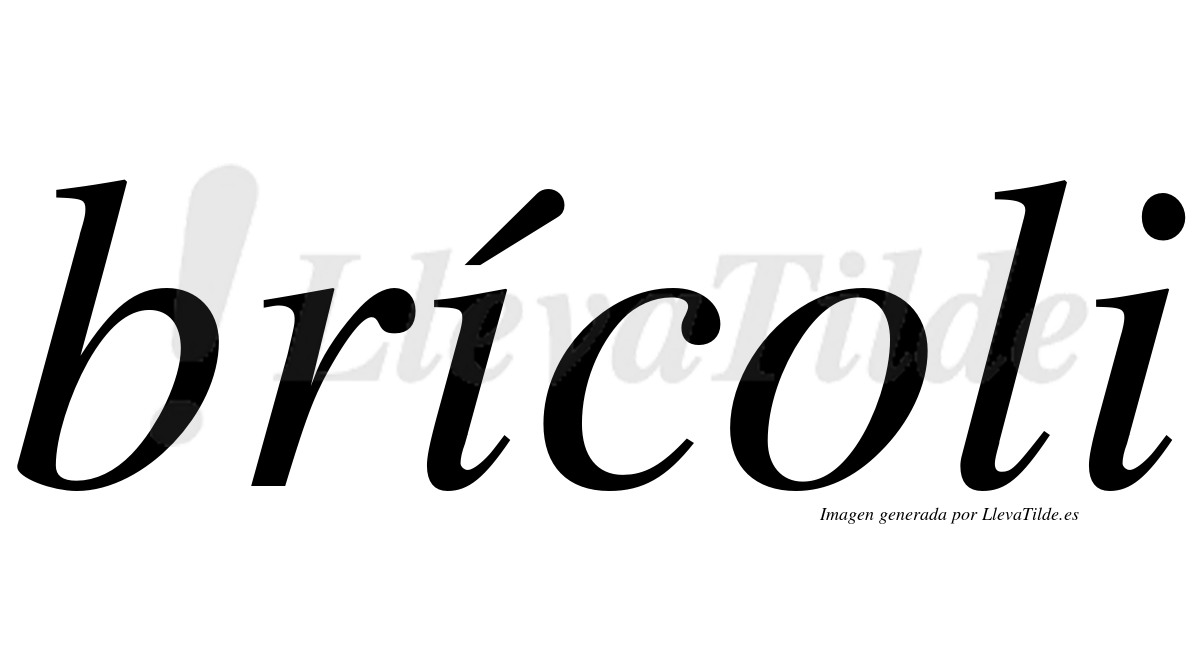 ¿Lleva tilde brícoli? | LlevaTilde.es