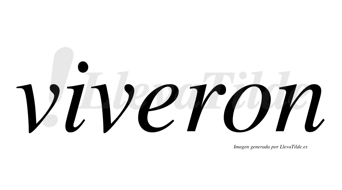 ¿Lleva tilde viveron? | LlevaTilde.es