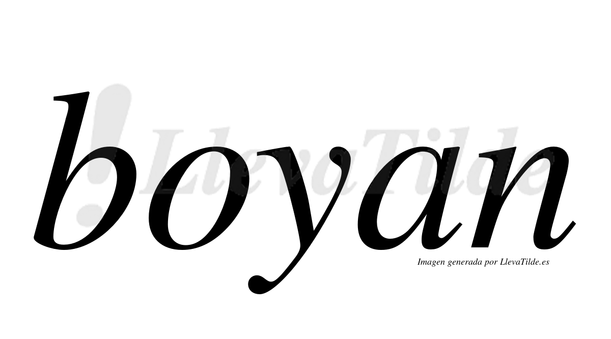 ¿Lleva tilde boyan? | LlevaTilde.es