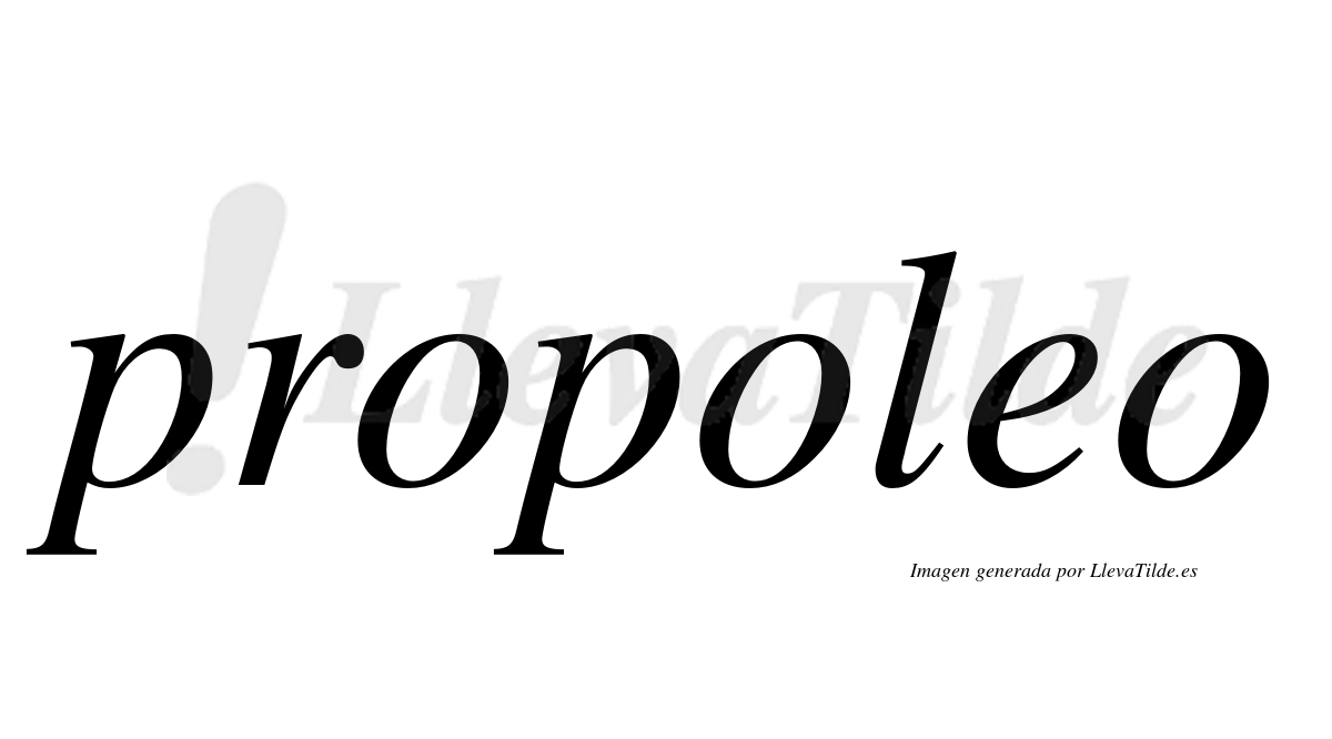 ¿Lleva tilde propoleo? | LlevaTilde.es