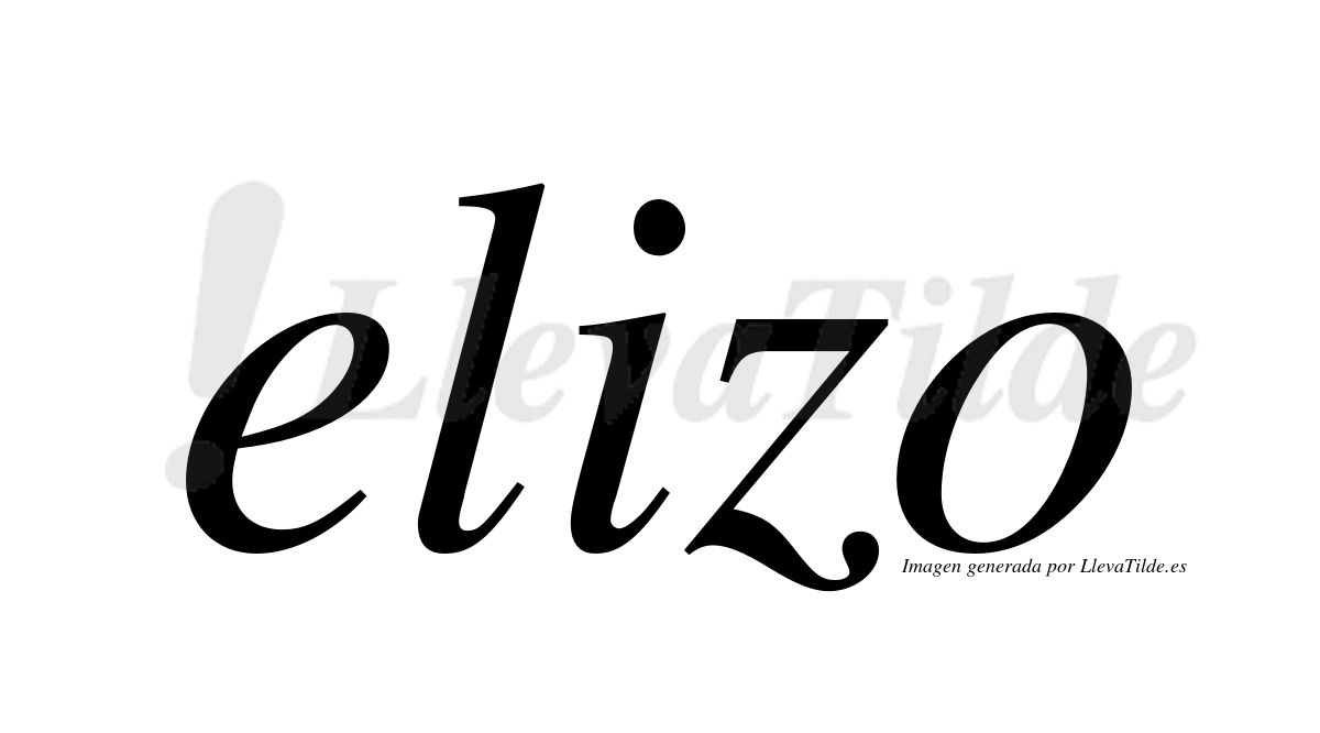 ¿Lleva tilde elizo? | LlevaTilde.es