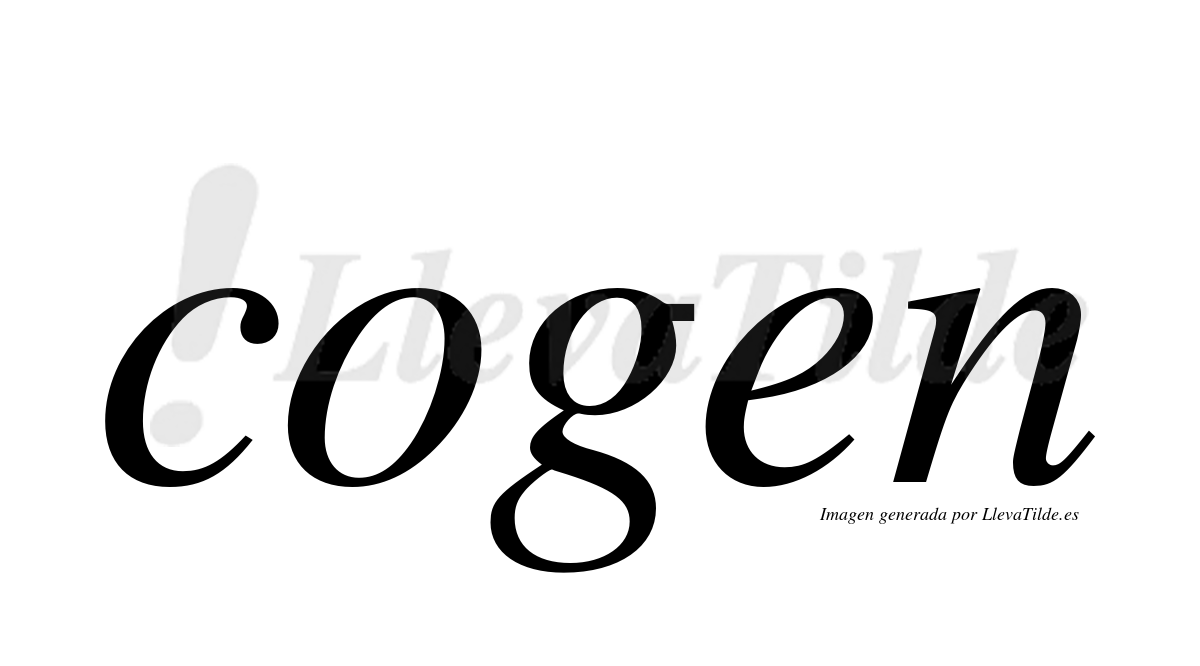 ¿Lleva tilde cogen? | LlevaTilde.es