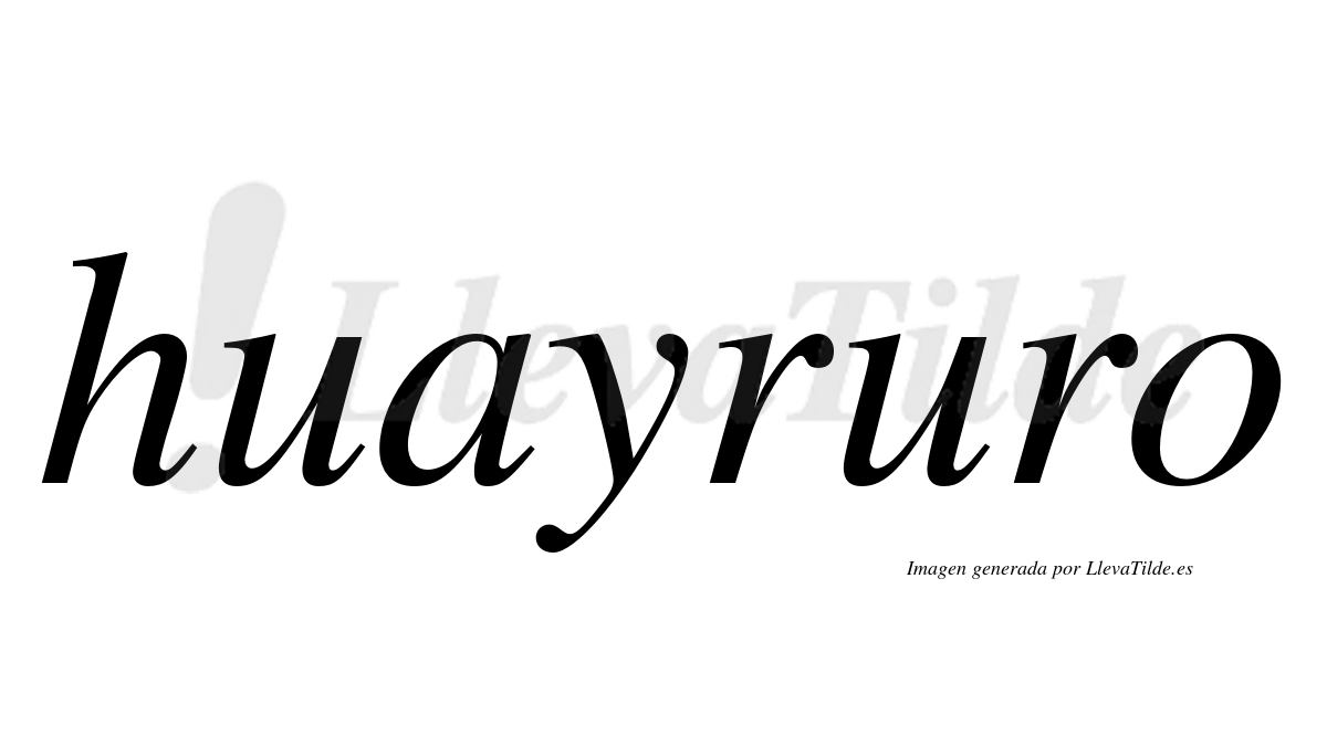 ¿Lleva tilde huayruro? | LlevaTilde.es