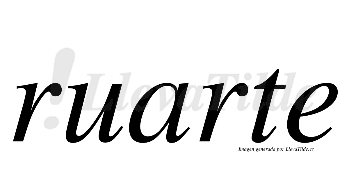 ¿Lleva tilde ruarte? | LlevaTilde.es