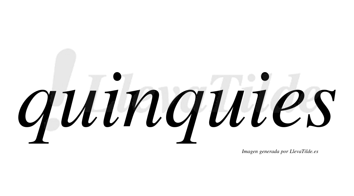 ¿Lleva tilde quinquies? | LlevaTilde.es