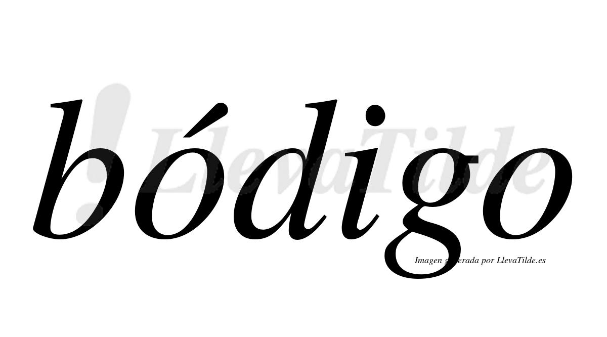 ¿Lleva tilde bódigo? | LlevaTilde.es