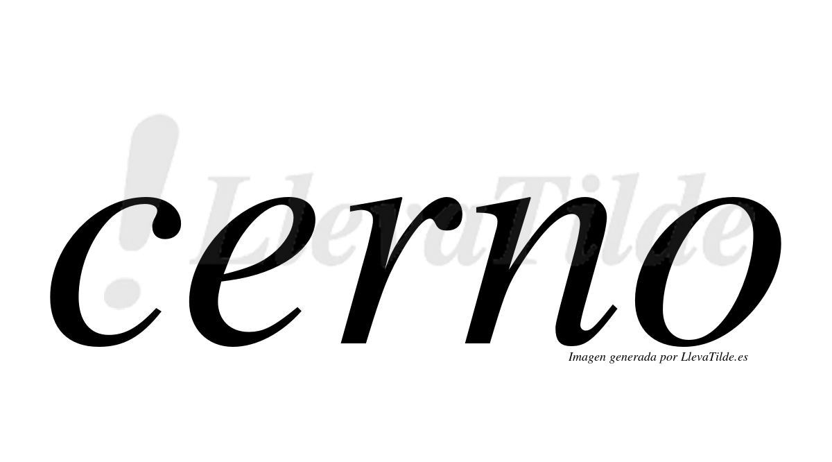 ¿Lleva tilde cerno? | LlevaTilde.es