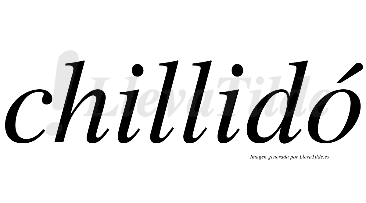 ¿Lleva tilde chillidó? | LlevaTilde.es