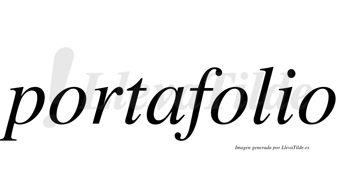 ¿Lleva tilde portafolio? | LlevaTilde.es