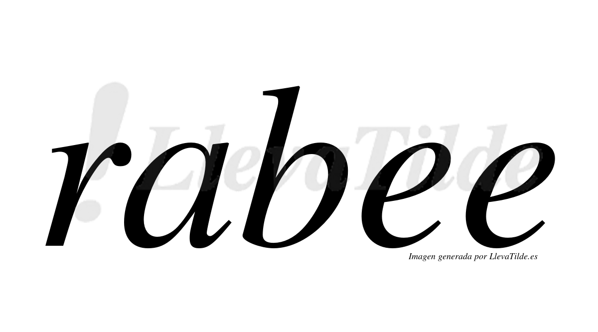 ¿Lleva tilde rabee? | LlevaTilde.es