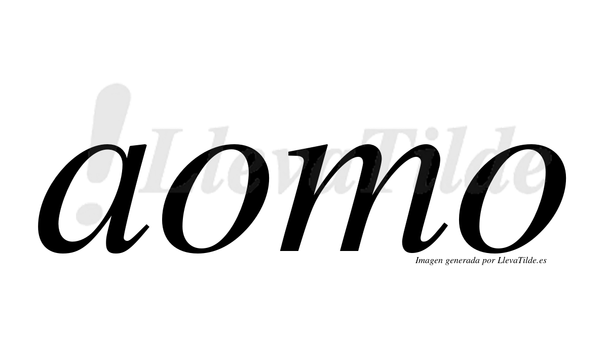 ¿Lleva tilde aomo? | LlevaTilde.es