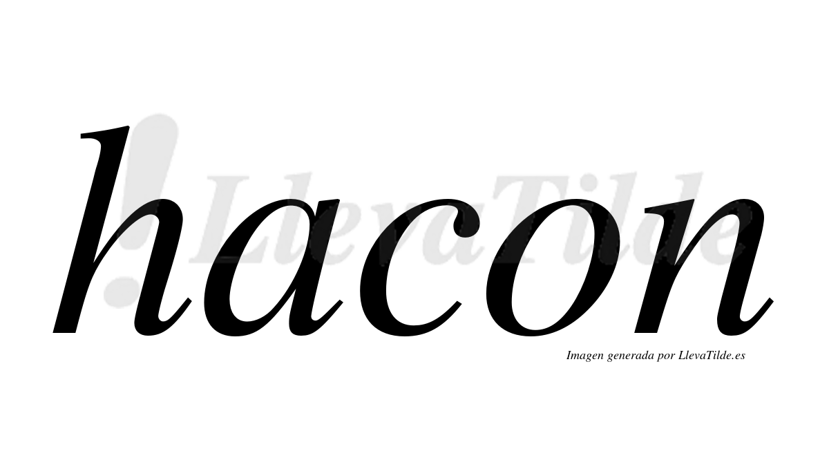 ¿Lleva tilde hacon? | LlevaTilde.es