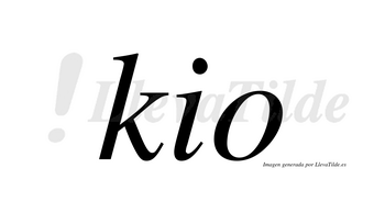 ¿Lleva tilde kio? | LlevaTilde.es