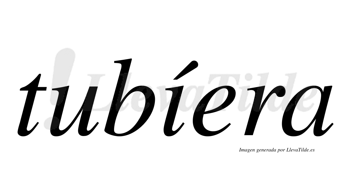 ¿Lleva tilde tubíera? | LlevaTilde.es