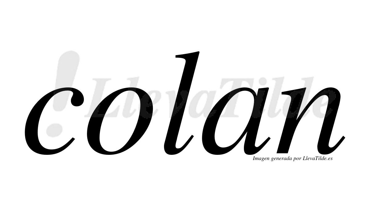 ¿Lleva tilde colan? | LlevaTilde.es