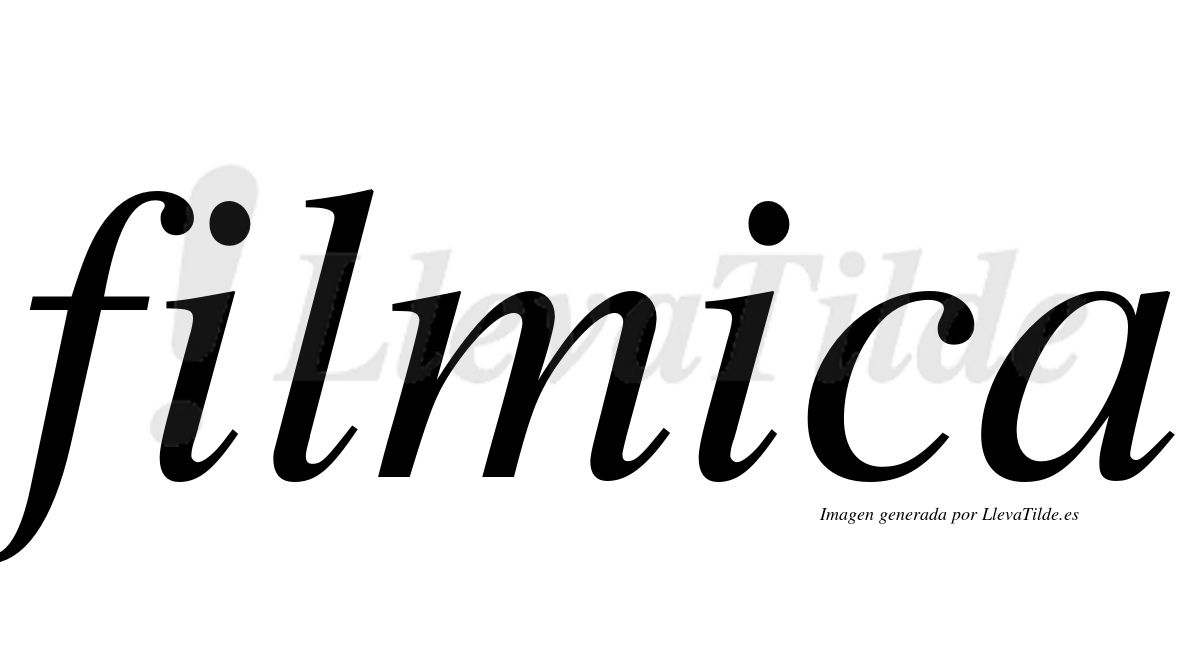 ¿Lleva tilde filmica? | LlevaTilde.es