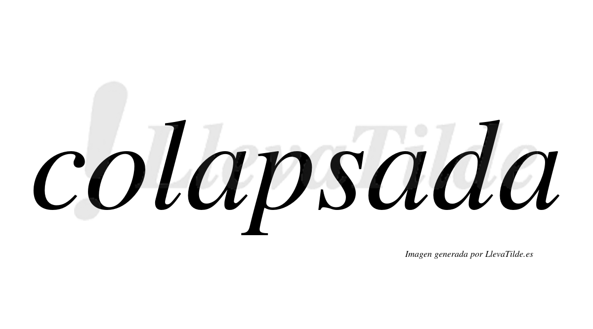 ¿Lleva tilde colapsada? | LlevaTilde.es