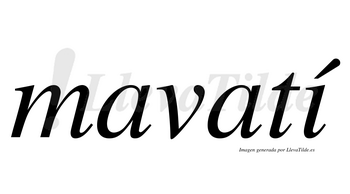 ¿Lleva tilde mavatí? | LlevaTilde.es