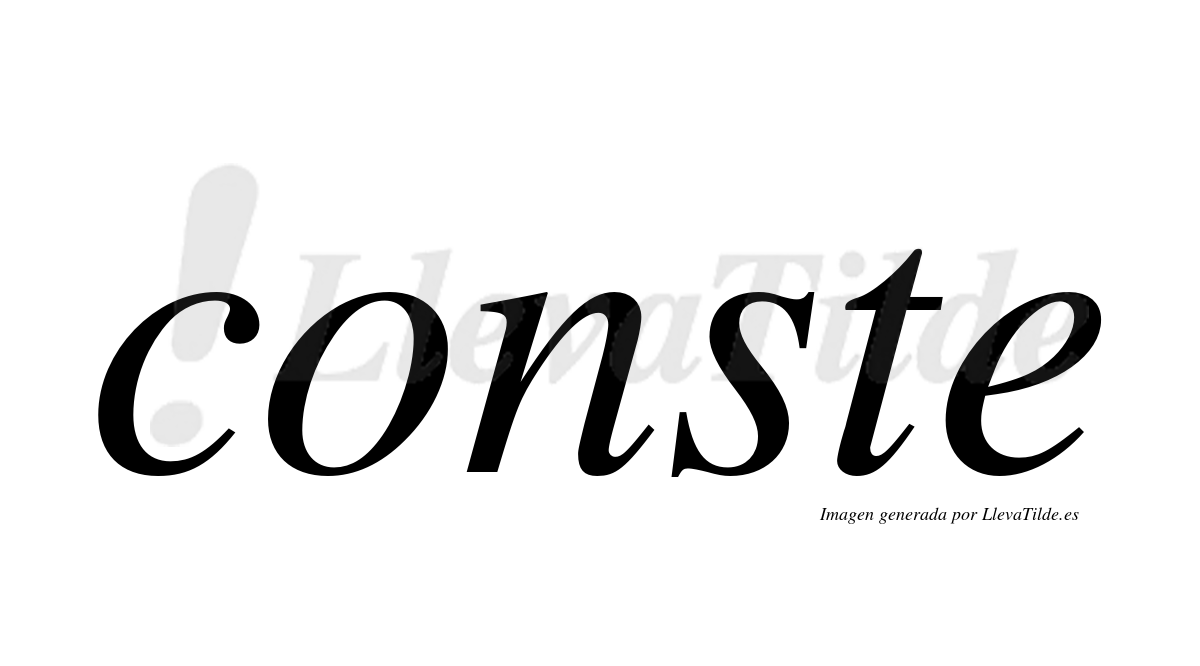 ¿Lleva tilde conste? | LlevaTilde.es